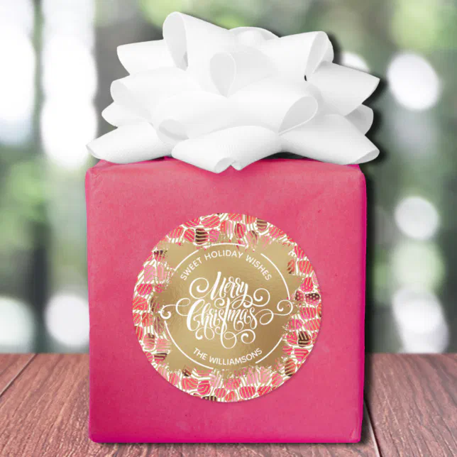 Christmas Homemade Holiday Baking Classic Round Sticker | Zazzle