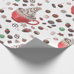 Christmas Hot Chocolate Wrapping Paper | Zazzle