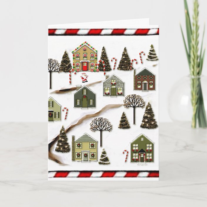 Christmas Houses Holiday Card | Zazzle.com