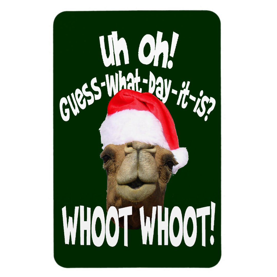 Christmas Hump Day Camel Whoot Whoot Magnet | Zazzle