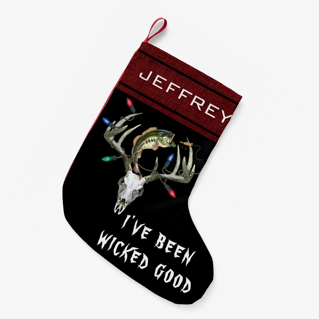 Christmas Hunting Antlers Small Christmas Stocking | Zazzle