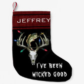 Christmas Hunting Antlers Small Christmas Stocking | Zazzle