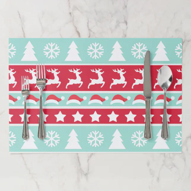 Christmas images paper placemat | Zazzle