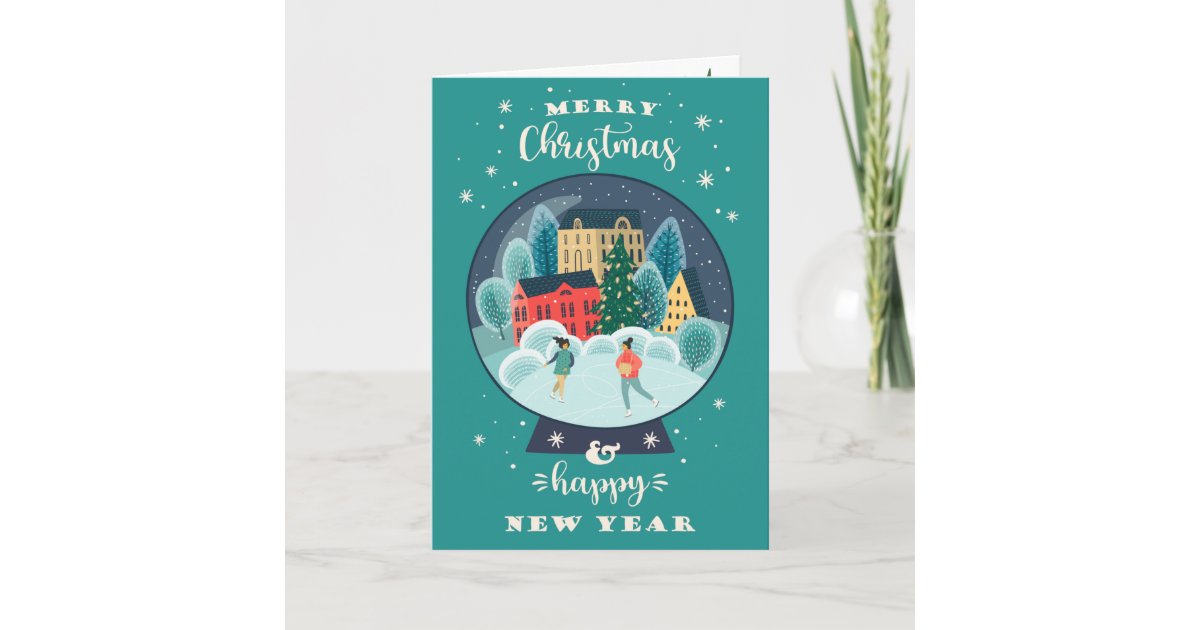 Christmas in a Snow Globe Card | Zazzle