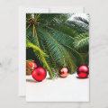 Christmas In July Palm Tree Red Ornaments Tropical Invitation | Zazzle