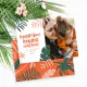 Christmas in july tropical palm tree modern photo holiday card | Zazzle