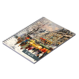 Christmas in Paris. Christmas Gift Notebook | Zazzle
