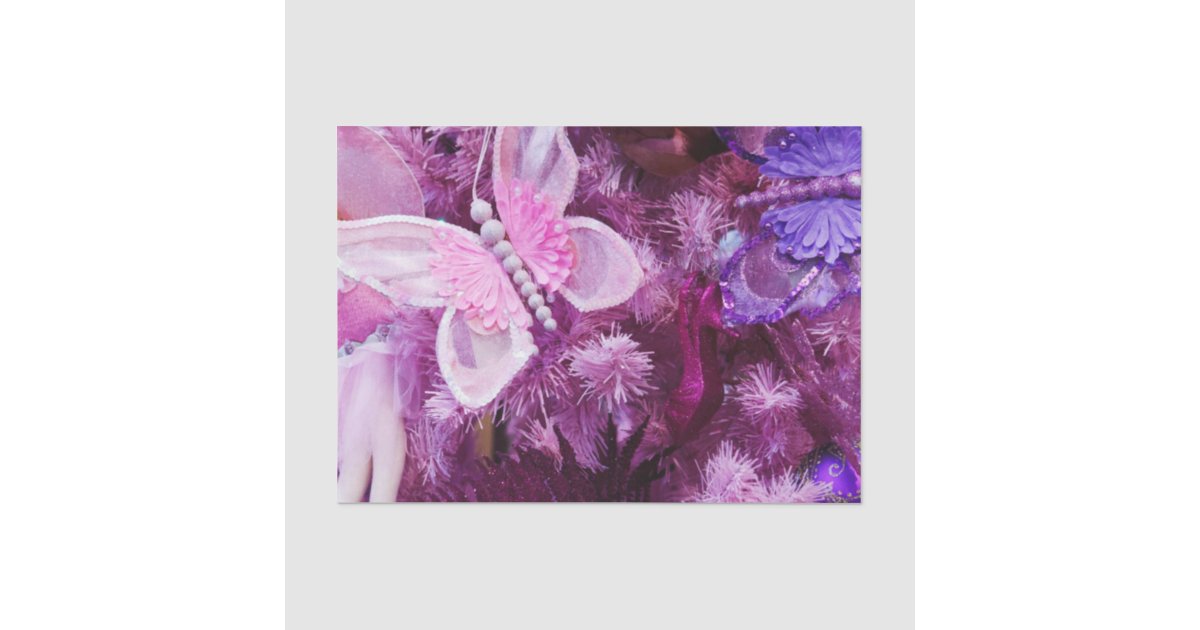 Christmas In Pink And Purple Tissue Paper | Zazzle