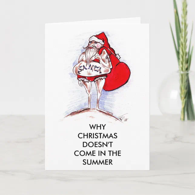 CHRISTMAS IN SUMMER HOLIDAY CARD | Zazzle