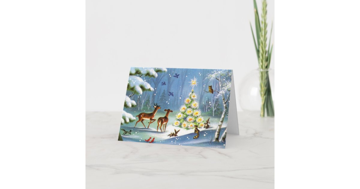 Christmas in the wild holiday card | Zazzle
