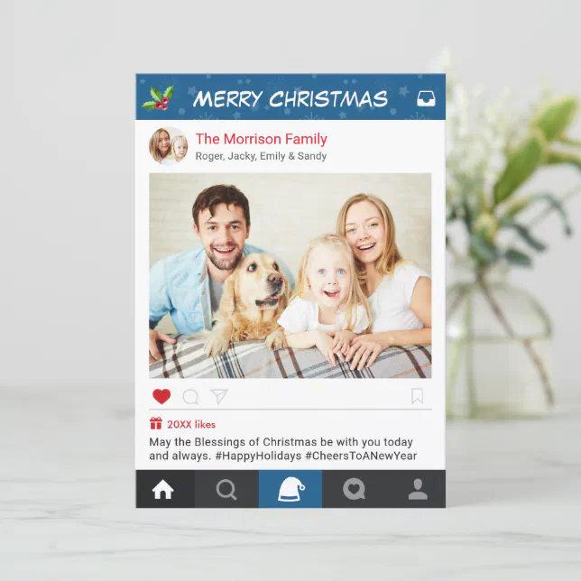 Christmas Instagram Frame Holiday Greetings Photo | Zazzle