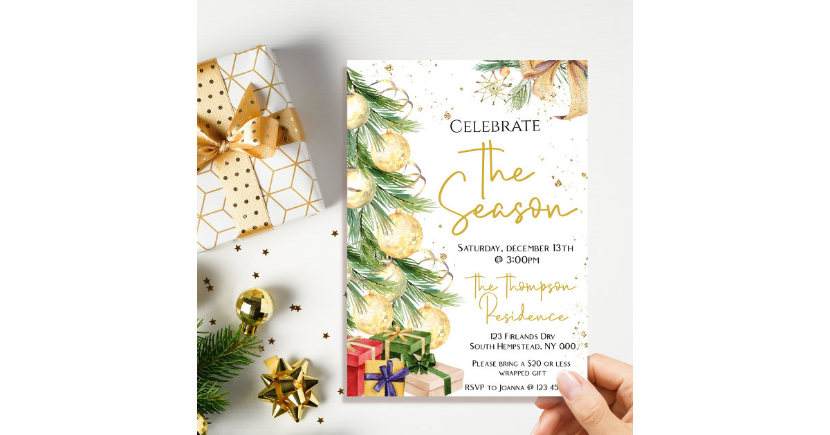 Christmas Invitation, Christmas Tree Party Invite | Zazzle