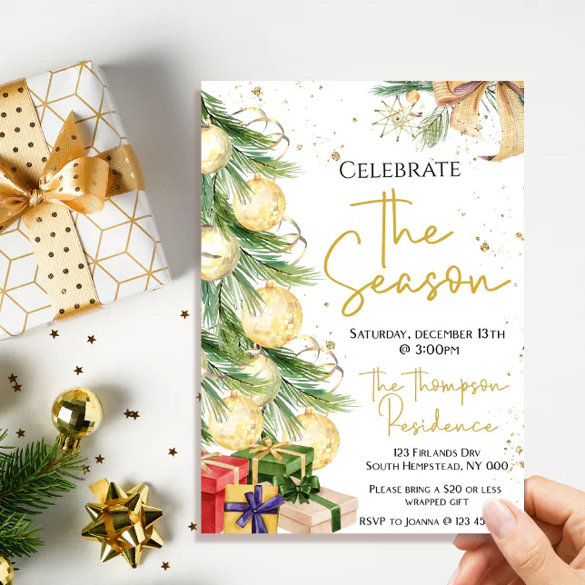 Christmas Invitation, Christmas Tree Party Invite | Zazzle