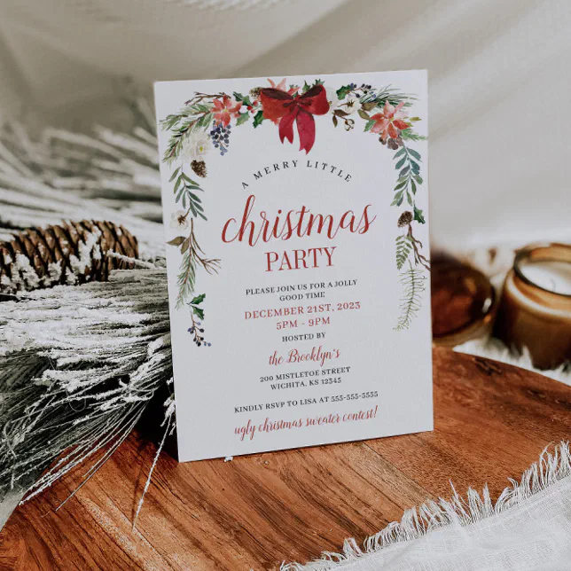 Christmas Invitation - Xmas Party Invitation | Zazzle