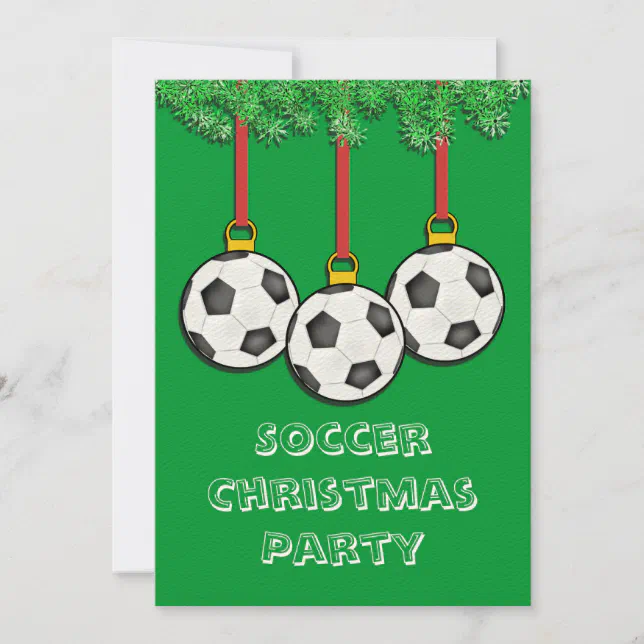 Christmas Invitations for Soccer Teams | Zazzle
