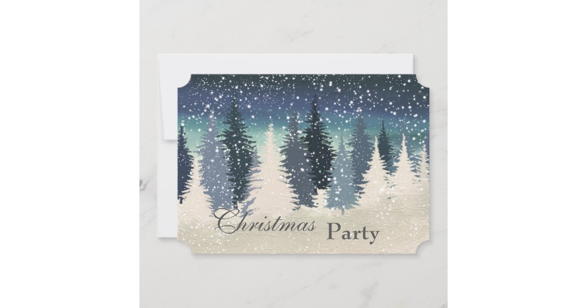 Christmas Invitations Winter forest | Zazzle