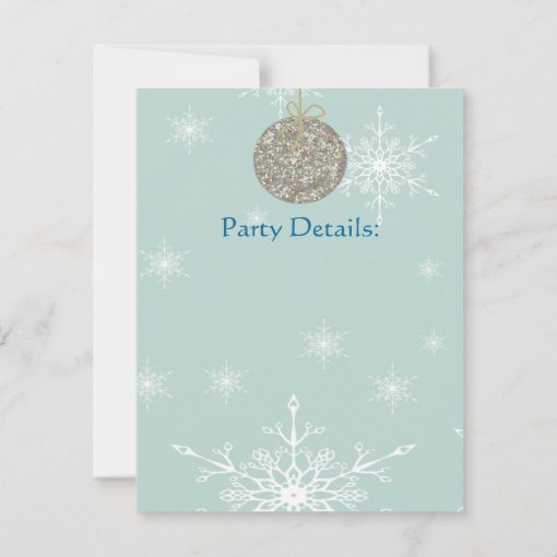 Christmas Invitations with ornaments and snowflake | Zazzle
