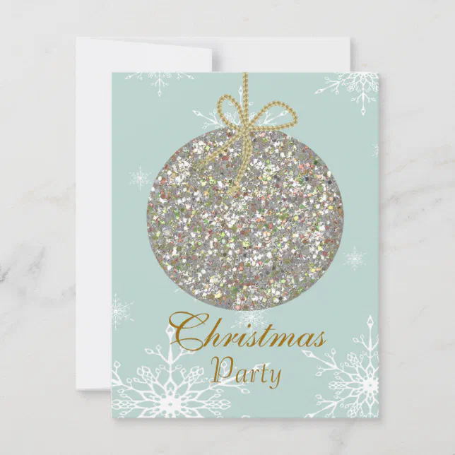 Christmas Invitations with ornaments and snowflake | Zazzle