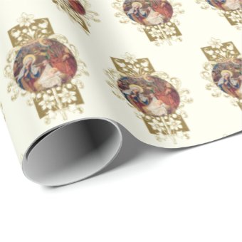 Christmas Jesus Mary Joseph Nativity Wrapping Paper | Zazzle