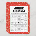 Christmas Jingle & Mingle Bingo Game Holiday Card | Zazzle