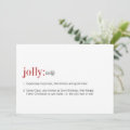 Christmas Jolly Definition Holiday Card | Zazzle