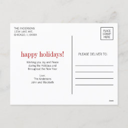 Christmas Jolly Definition Holiday Postcard | Zazzle