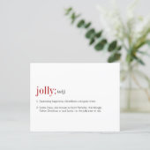 Christmas Jolly Definition Holiday Postcard | Zazzle