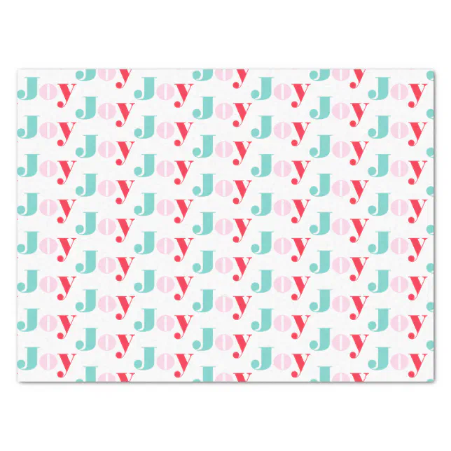 Christmas Joy typography Tissue Paper | Zazzle