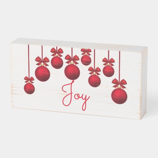 Christmas Joy Wooden Box Sign | Zazzle
