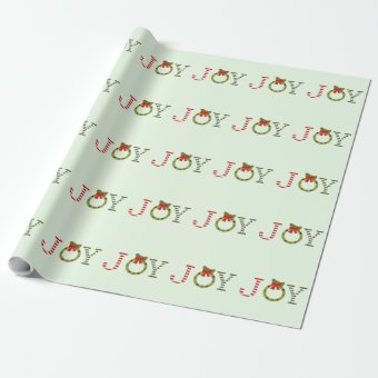 Christmas joy wrapping paper | Zazzle