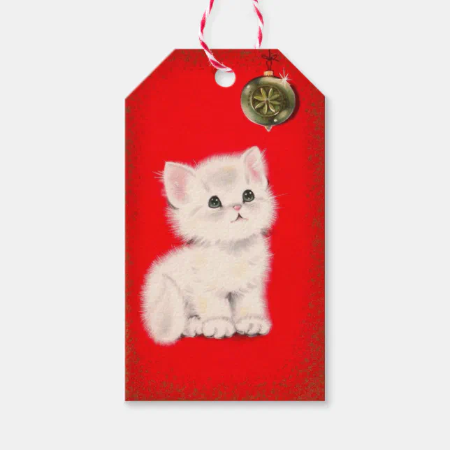 Christmas Kitten Gift Tags | Zazzle