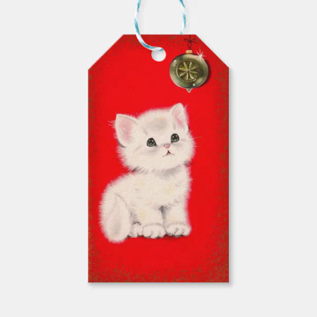 Christmas Kitten Gift Tags | Zazzle