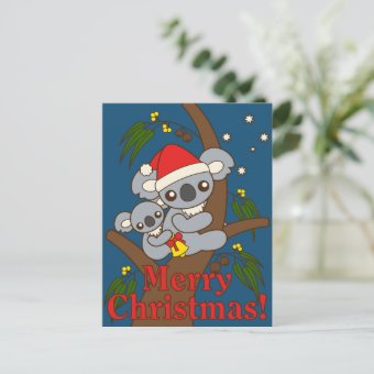 Christmas Koalas Holiday Postcard | Zazzle