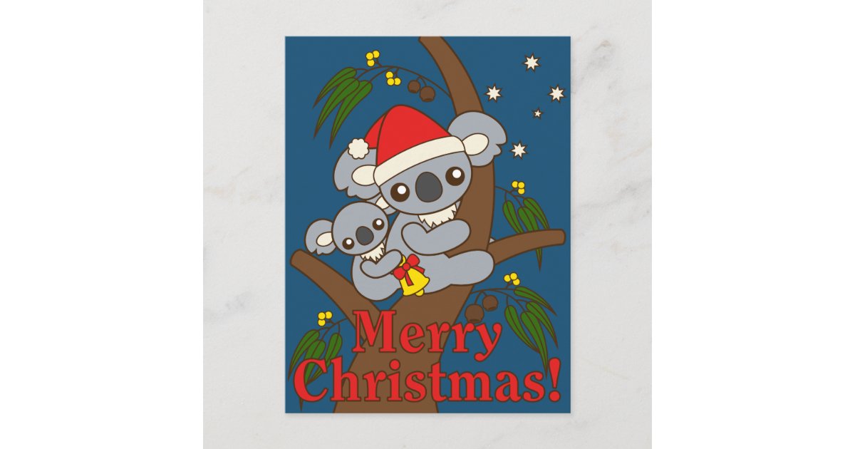 Christmas Koalas Holiday Postcard | Zazzle