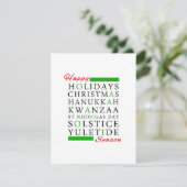 Christmas Kwanzaa Hanukkah Solstice Yuletide Holiday Card | Zazzle
