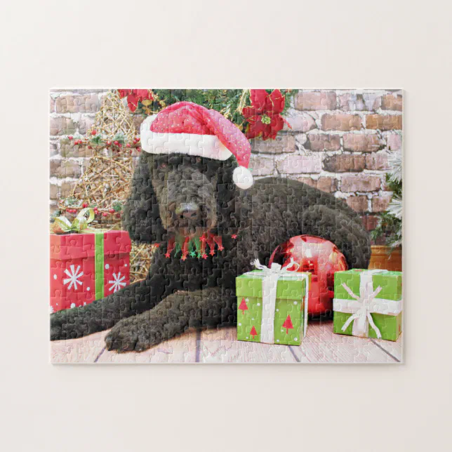 Christmas - LabraDoodle - Miller Jigsaw Puzzle | Zazzle