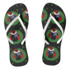 Candy Canes & Peppermints Holiday Flip Flops | Zazzle.com