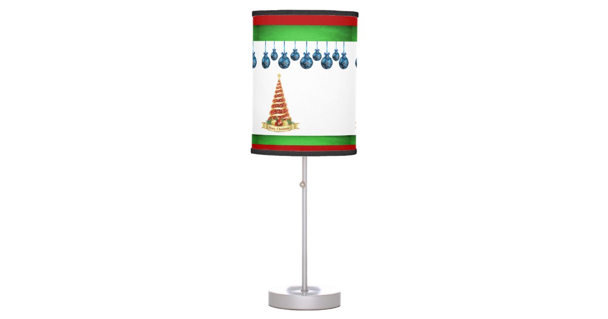 Christmas Lamp, Merry Christmas Table Lamp | Zazzle