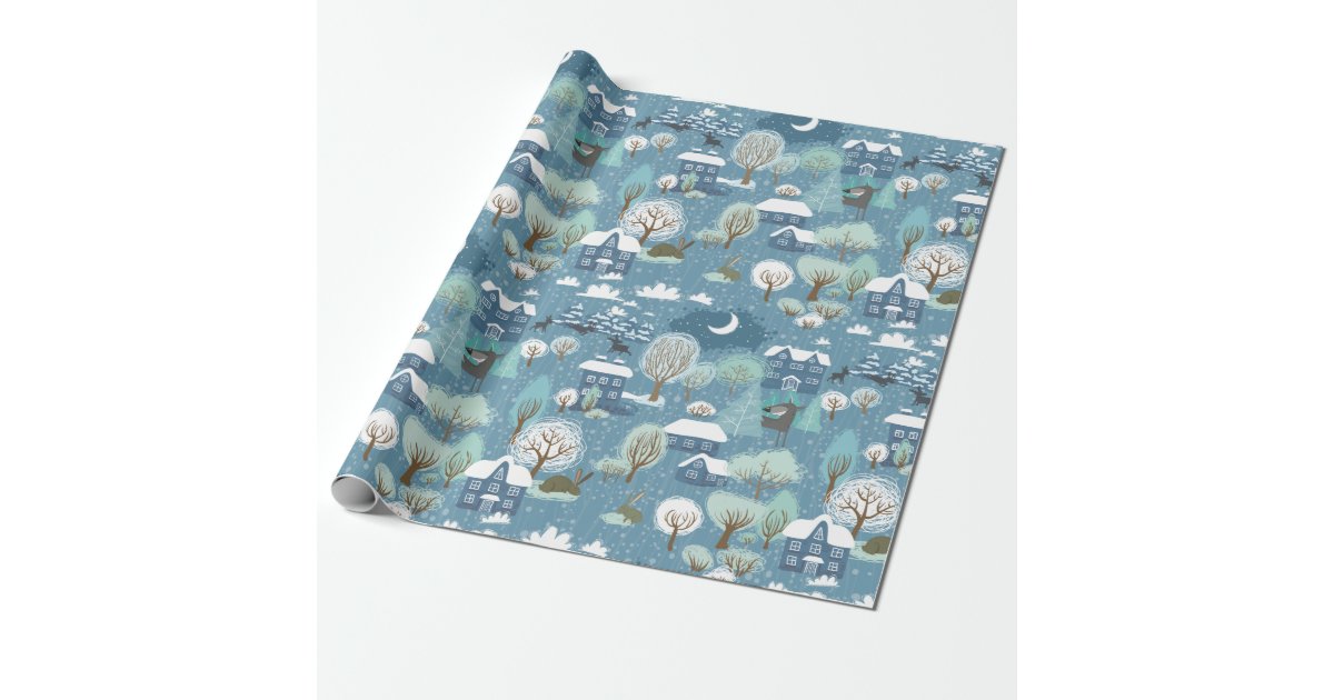Christmas Landscape Wrapping Paper | Zazzle