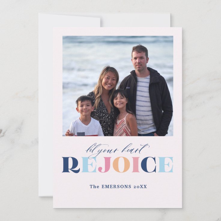 Christmas Let Your Heart Rejoice Photo Card | Zazzle