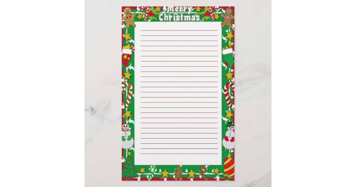 Christmas Letter Stationery | Zazzle
