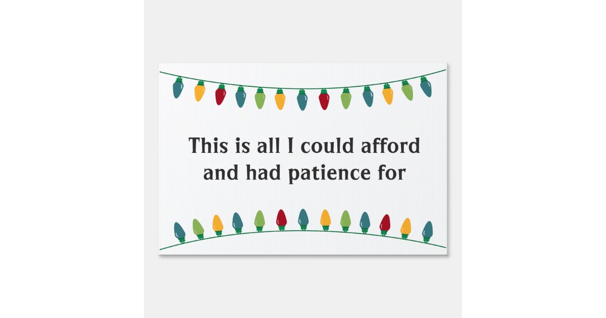 Christmas Light Display Sign | Zazzle