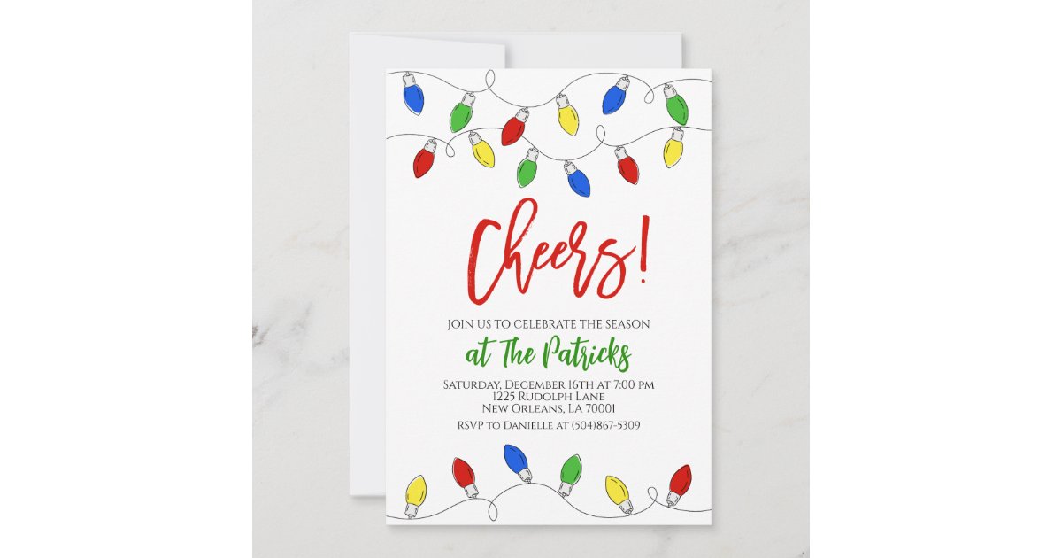 Christmas Light Party Invitation | Zazzle