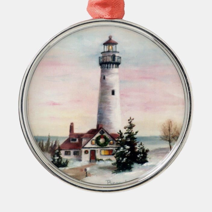 christmas lighthouse Ornament | Zazzle.com