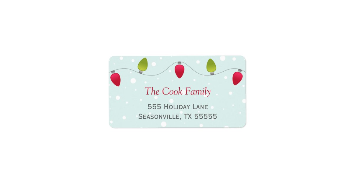 Christmas Lights Address Labels | Zazzle