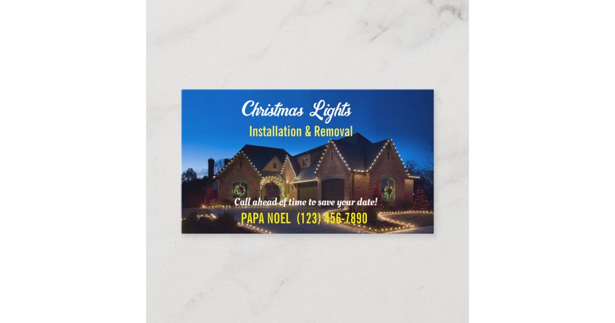 Christmas Lights Installation Business Cards | Zazzle