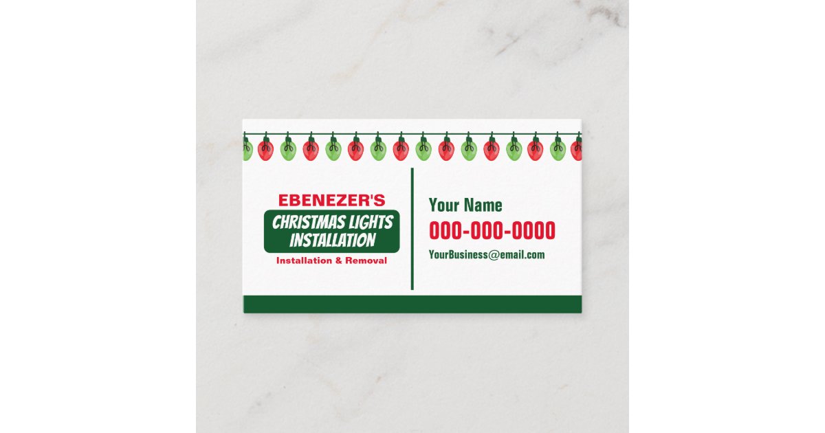 Christmas Lights Installation Business Cards | Zazzle