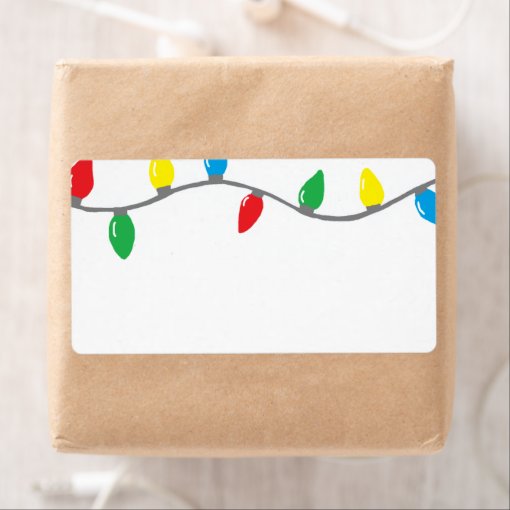 "Christmas Lights" Label | Zazzle