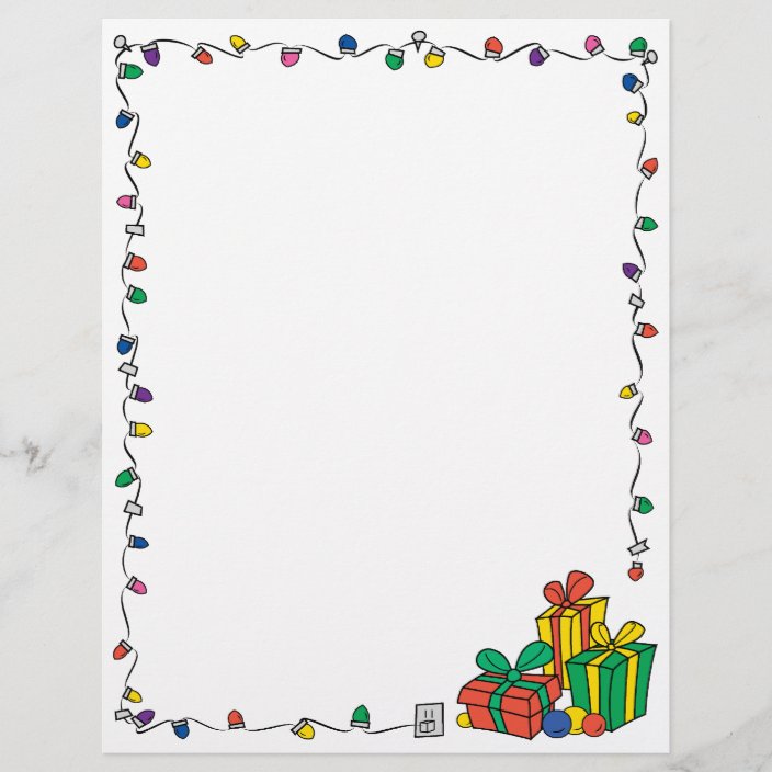 Christmas Lights Letterhead | Zazzle.com