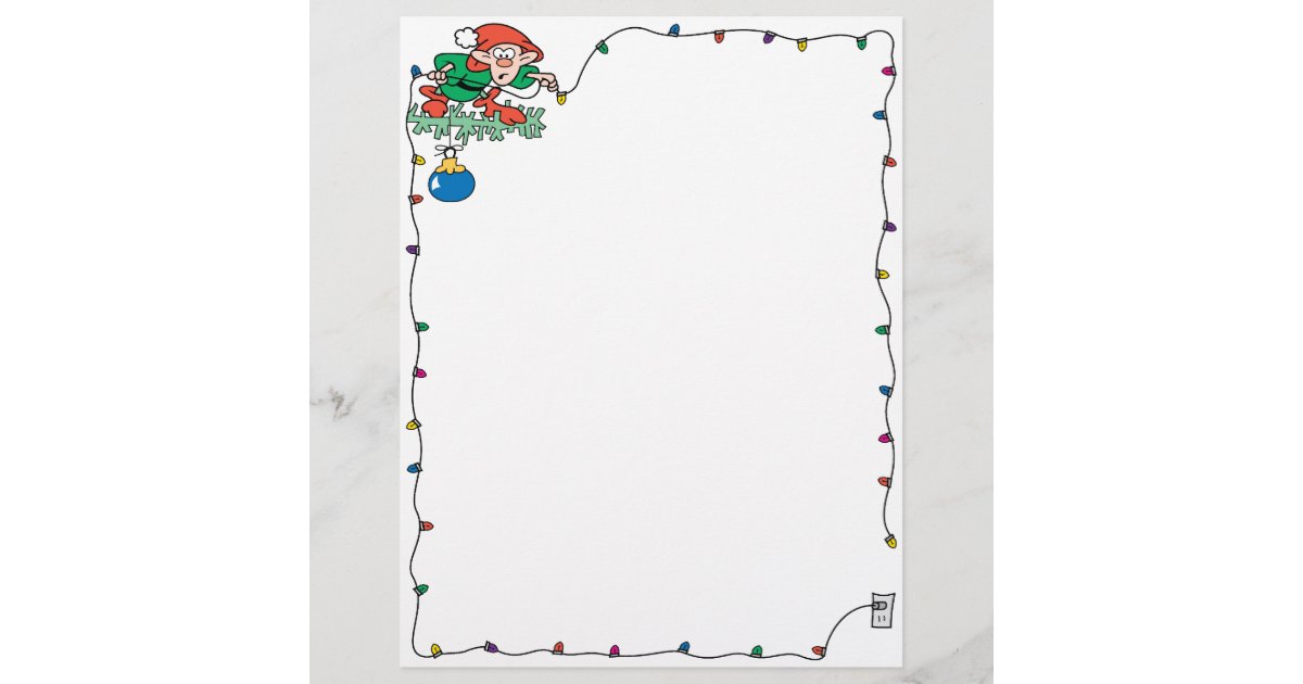 Christmas Lights Letterhead | Zazzle